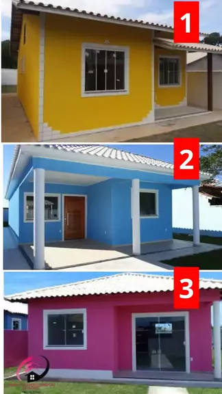 fachada de casa com perfil de led:cores para facha ...| Kwai