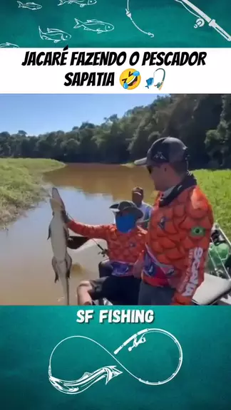 Jacaré fazendo o pescador sapatia #esporte #pesca ...| Kwai