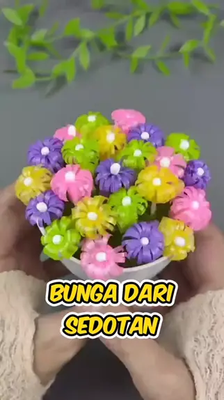 bikin bunga dari sedotan | Discover